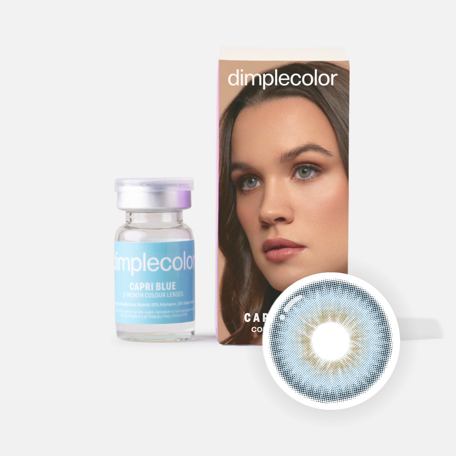 Blue Colour Contacts | Capri Blue - Dimple – Dimple Color