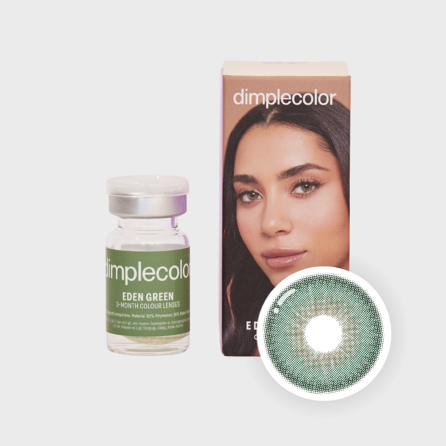 Eden Green Colour Lenses – Dimple Color