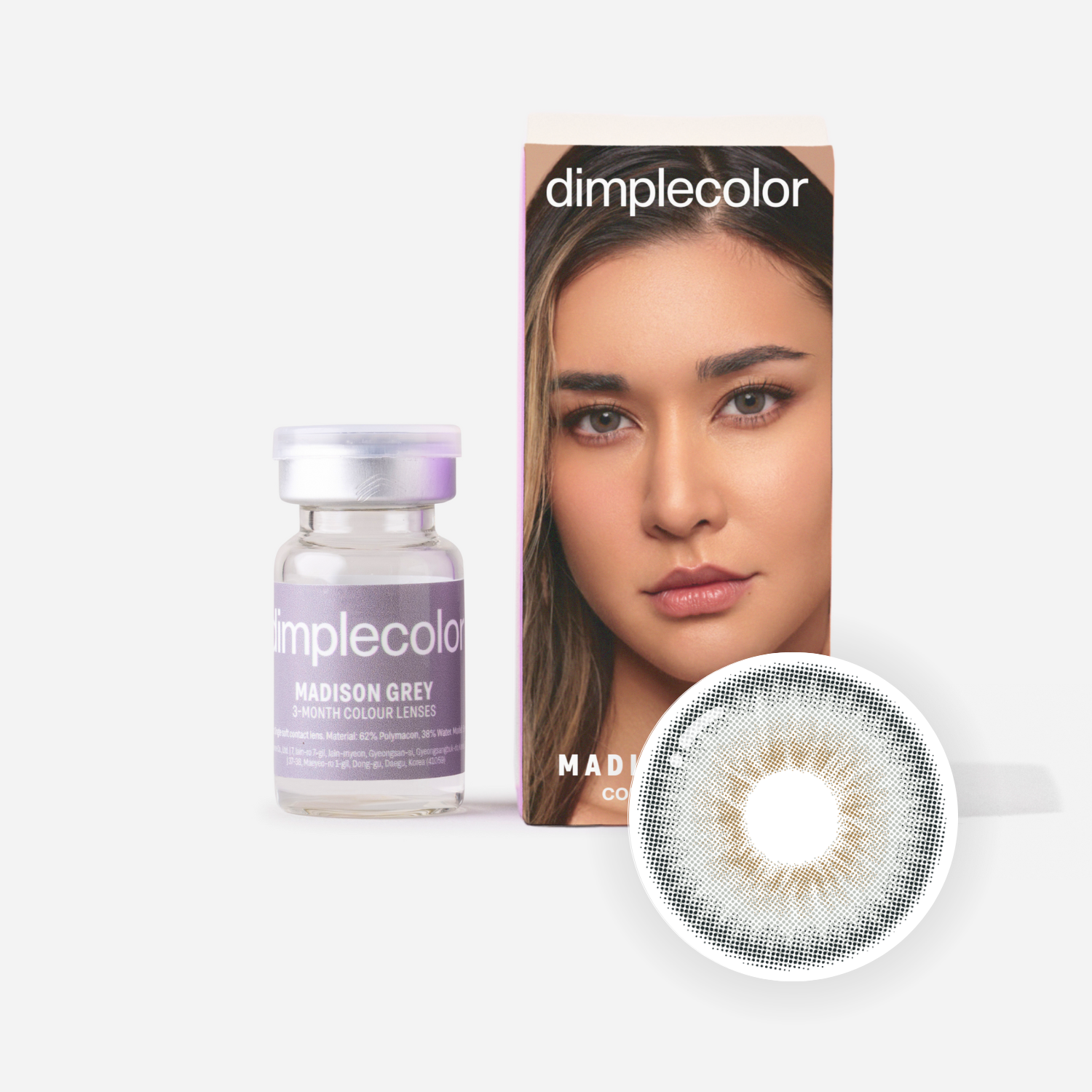 Grey Colour Contacts | Madison Grey - Dimple – Dimple Color