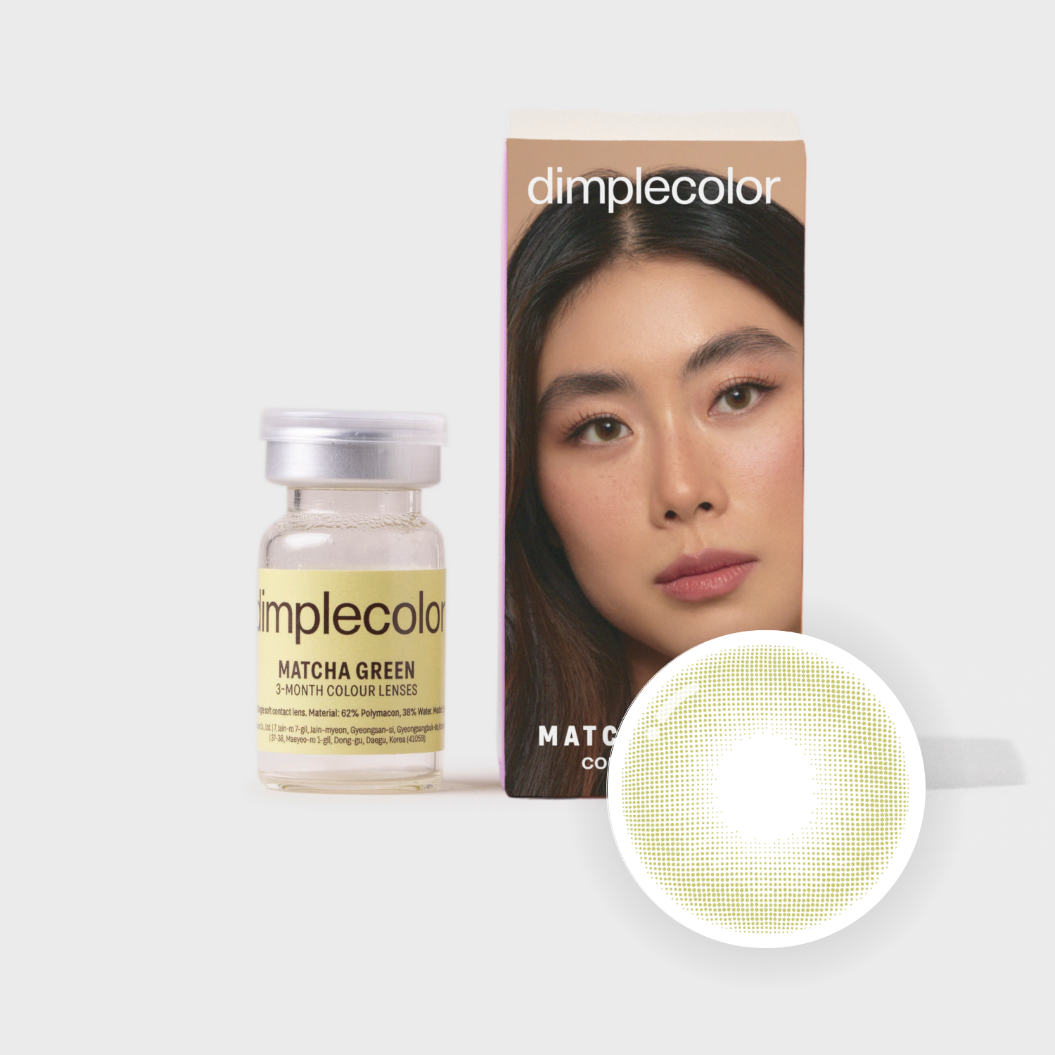 Natural Green Colour Contacts | Matcha Green - Dimple – Dimple Color