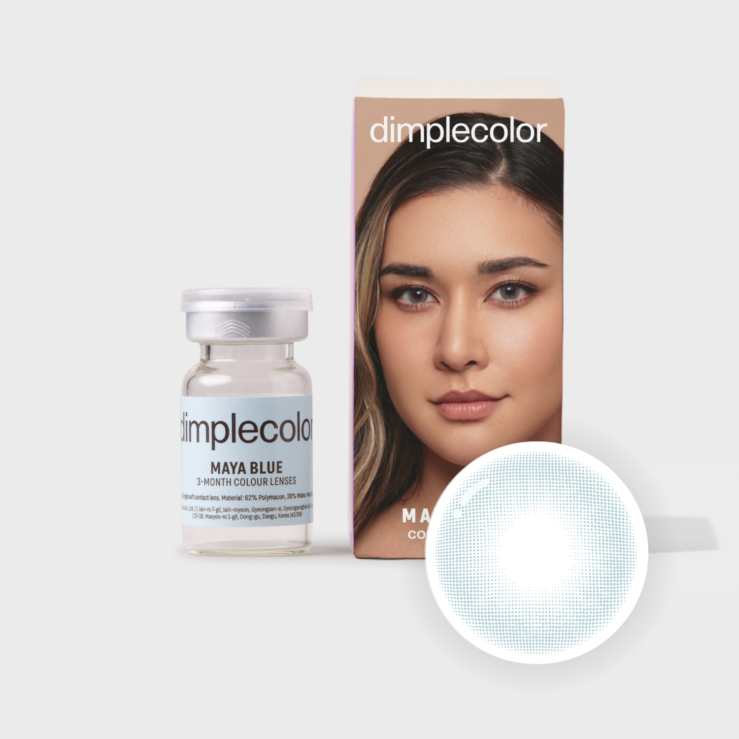 Natural Blue Colour Contacts | Maya Blue - Dimple – Dimple Color