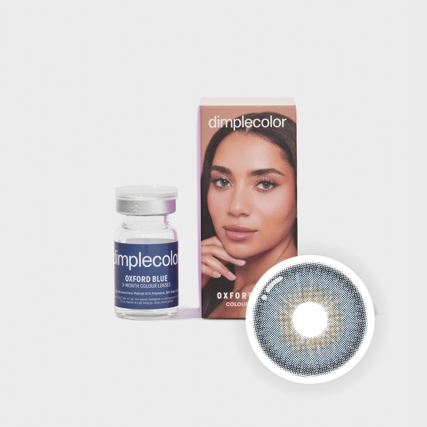 Oxford Blue Colour Lenses (3-Month) – Dimple Color