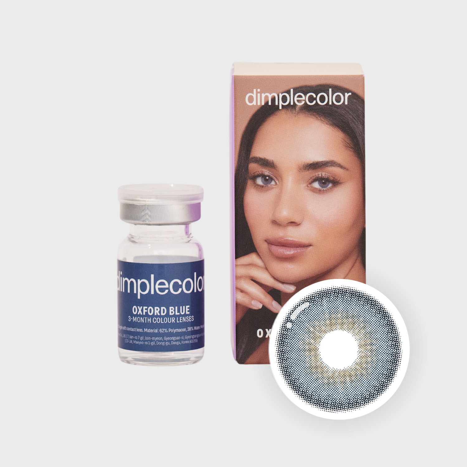 Oxford Blue Colour Lenses (3-Month) – Dimple Color