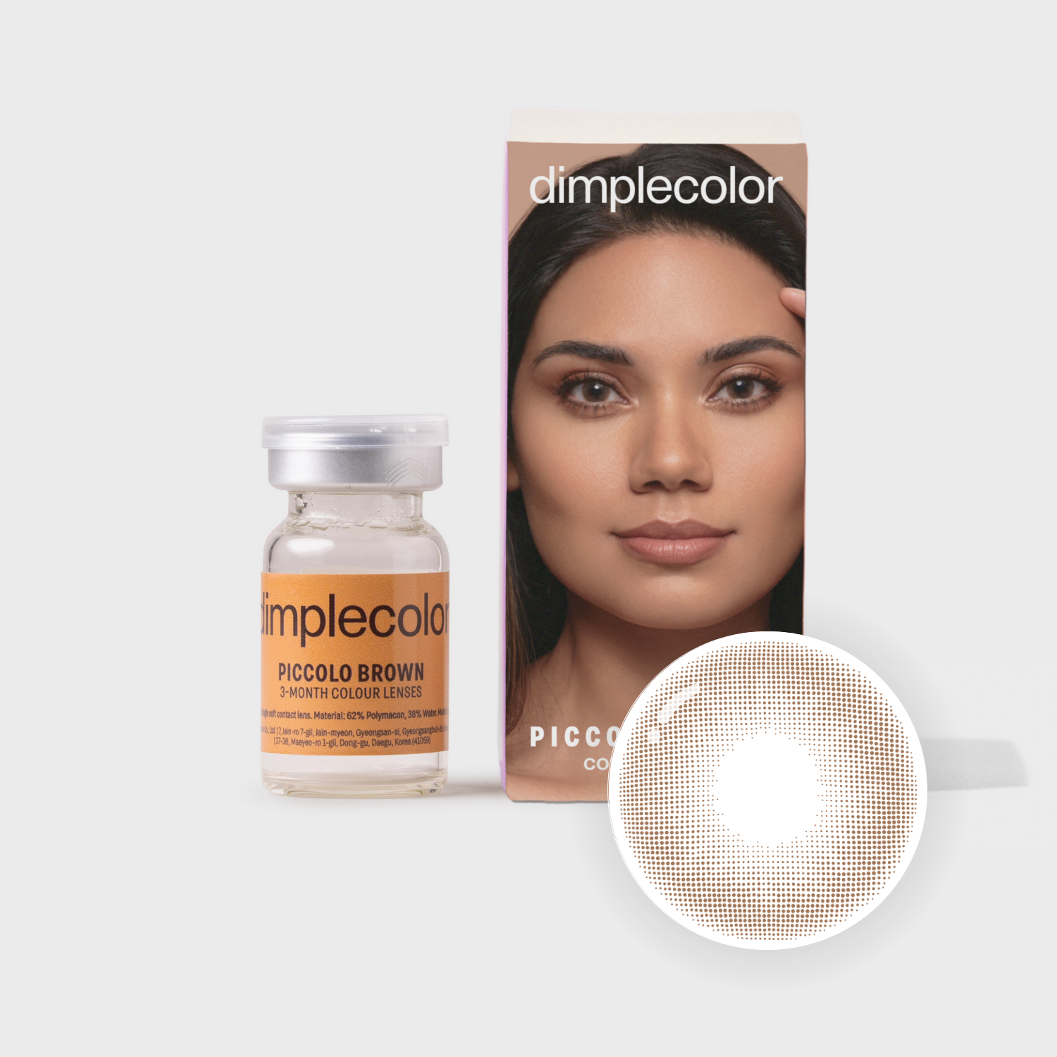 Light Brown Colour Contacts | Piccolo Brown - Dimple – Dimple Color